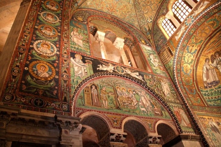 Byzantine Mosaics in the Basilica Church of San Vitale in Ravenna