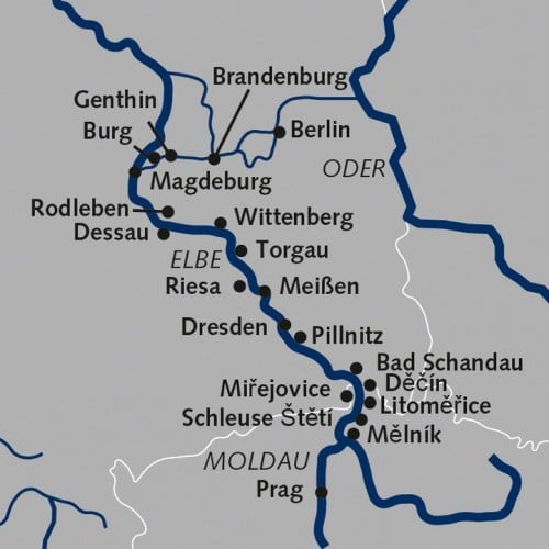 Elbe Riverboat Cruise Itineraries in Germany & Czech Republic