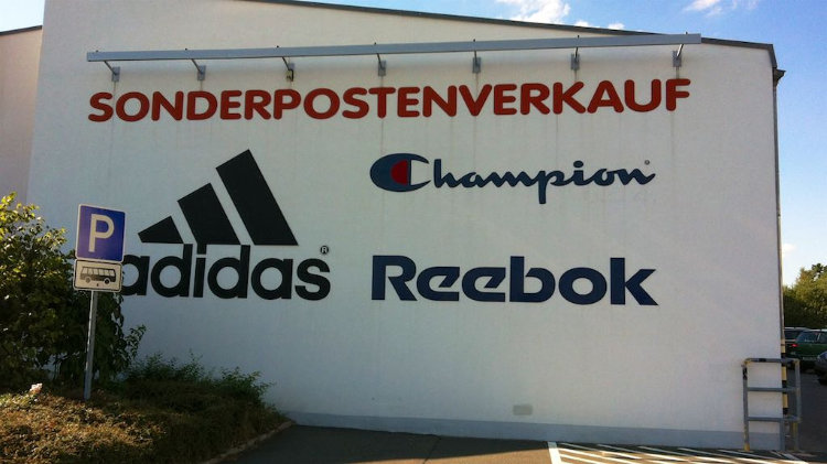 Save at the Adidas Factory Outlet Stores at Herzogenaurach in Germany