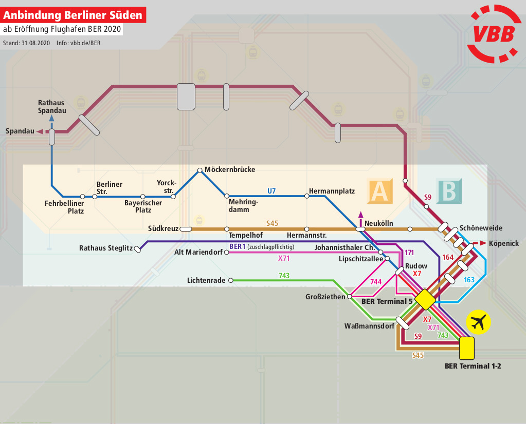 2023: By Bus and U-Bahn Train to Berlin Brandenburg Airport (BER)