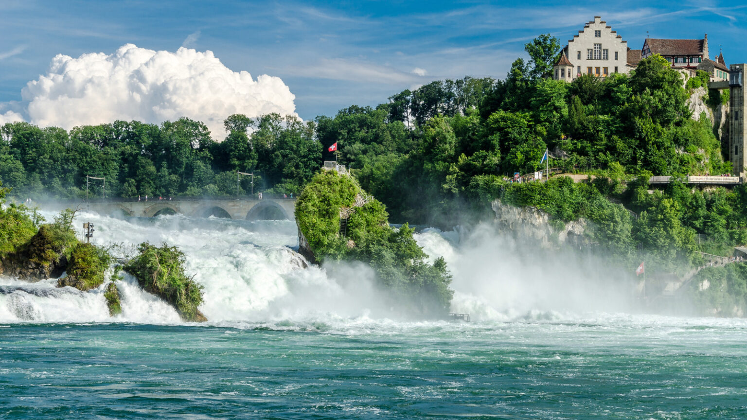 Public Transportation to the Rhine Waterfalls in Switzerland