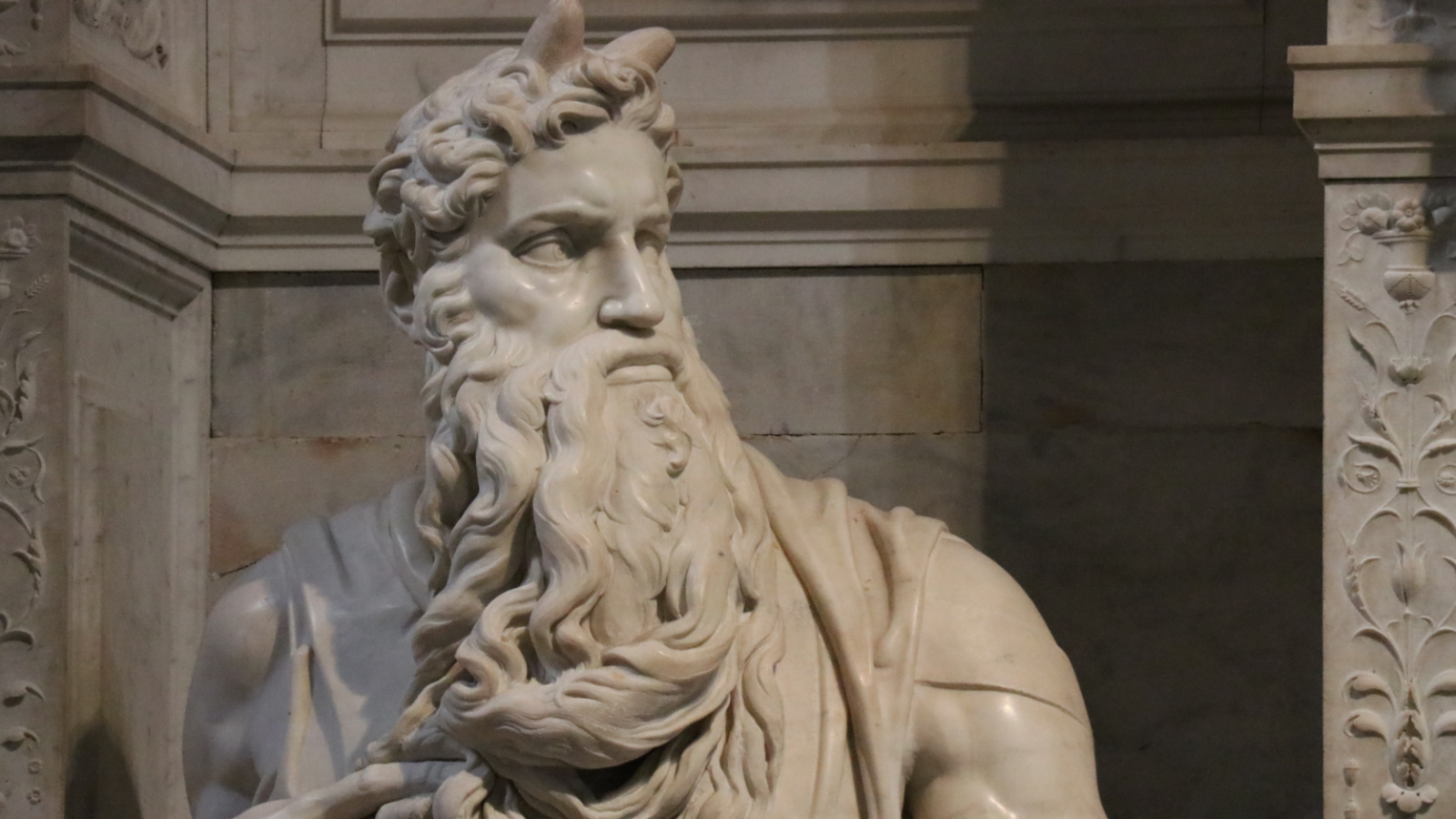 See Moses by Michelangelo in St Peter in Chains Church in Rome
