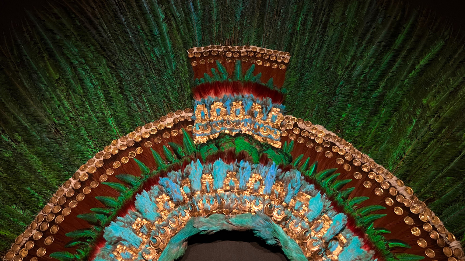 See Moctezuma's Feather Headdress from Mexico in the Weltmuseum Vienna